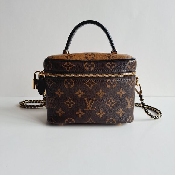 Louis Vuitton | Bags | Louis Vuitton Vanity Pm Monogram Reverse Canvas Crossbody Bag Brown ...